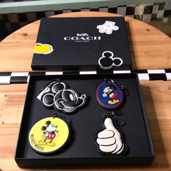 Coach | Accessories | Coach X Disney Leather Mickey Mouse Key Fob Bag ...